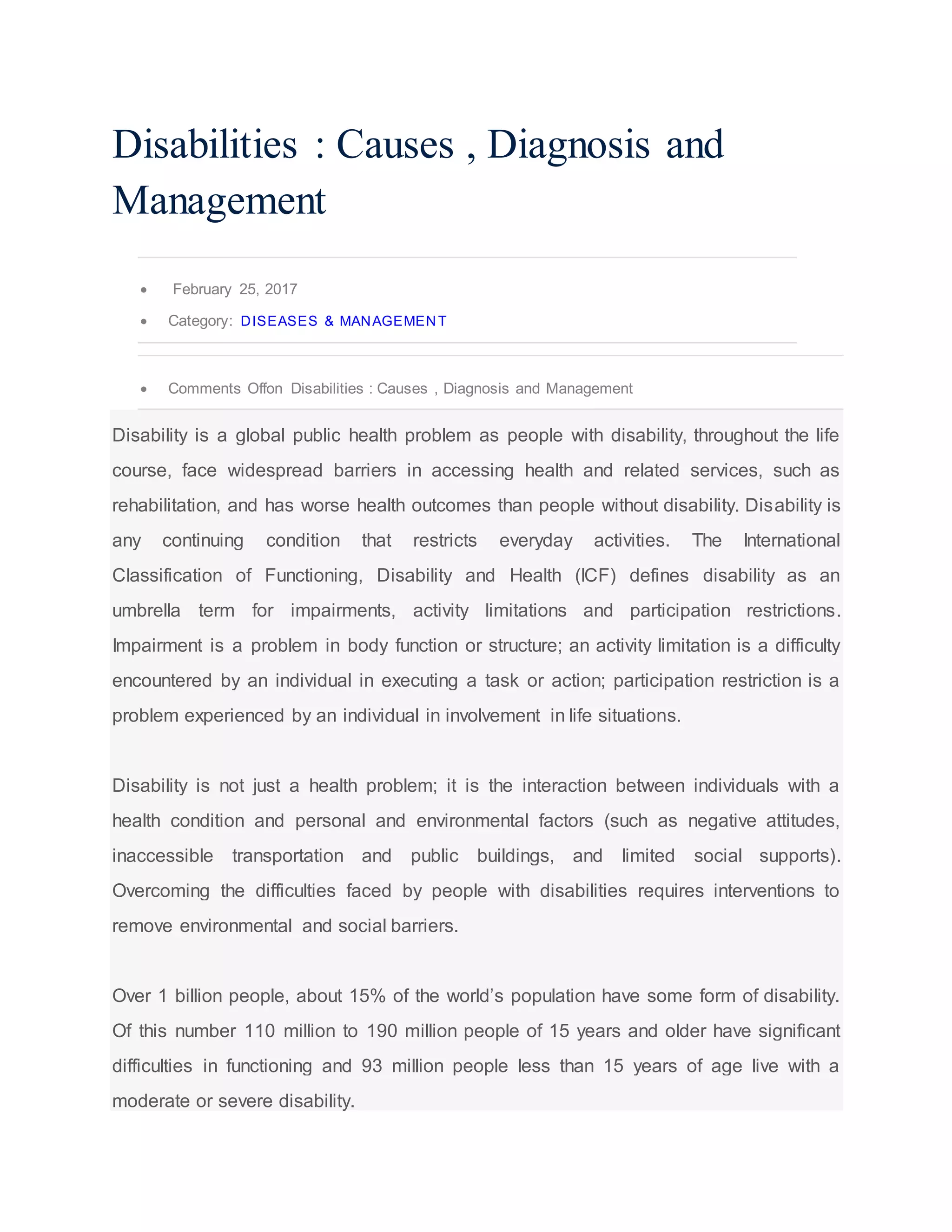 Disabilities | DOCX