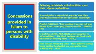 Disabilities islamic perspective | PPTX