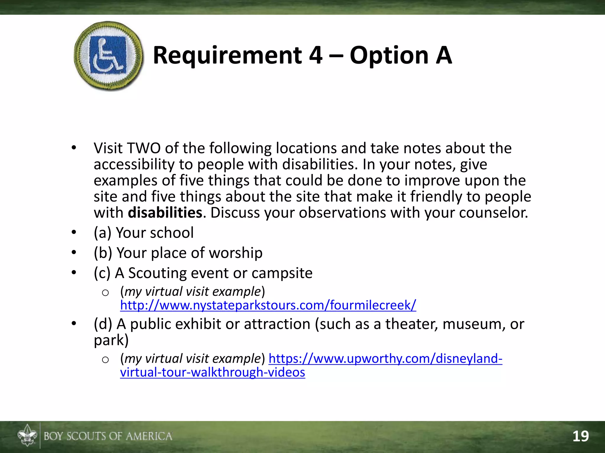 Disabilities Awareness Merit Badge | PPTX