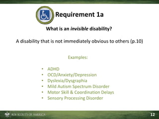 Disabilities Awareness Merit Badge | PPTX