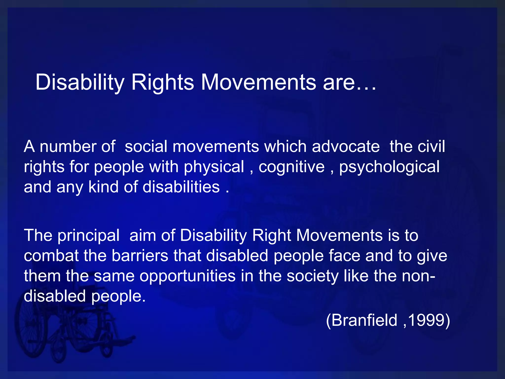 Disabilities rights movements | PPTX