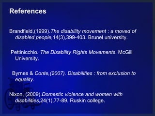 Disabilities rights movements | PPTX