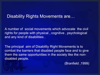 Disabilities rights movements | PPTX