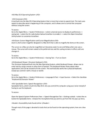 Disabilities Storyboard | PDF