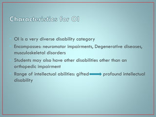 Orthopedic impairment presentation | PPTX