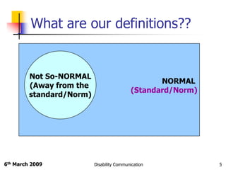 Disability and Communication | PPT