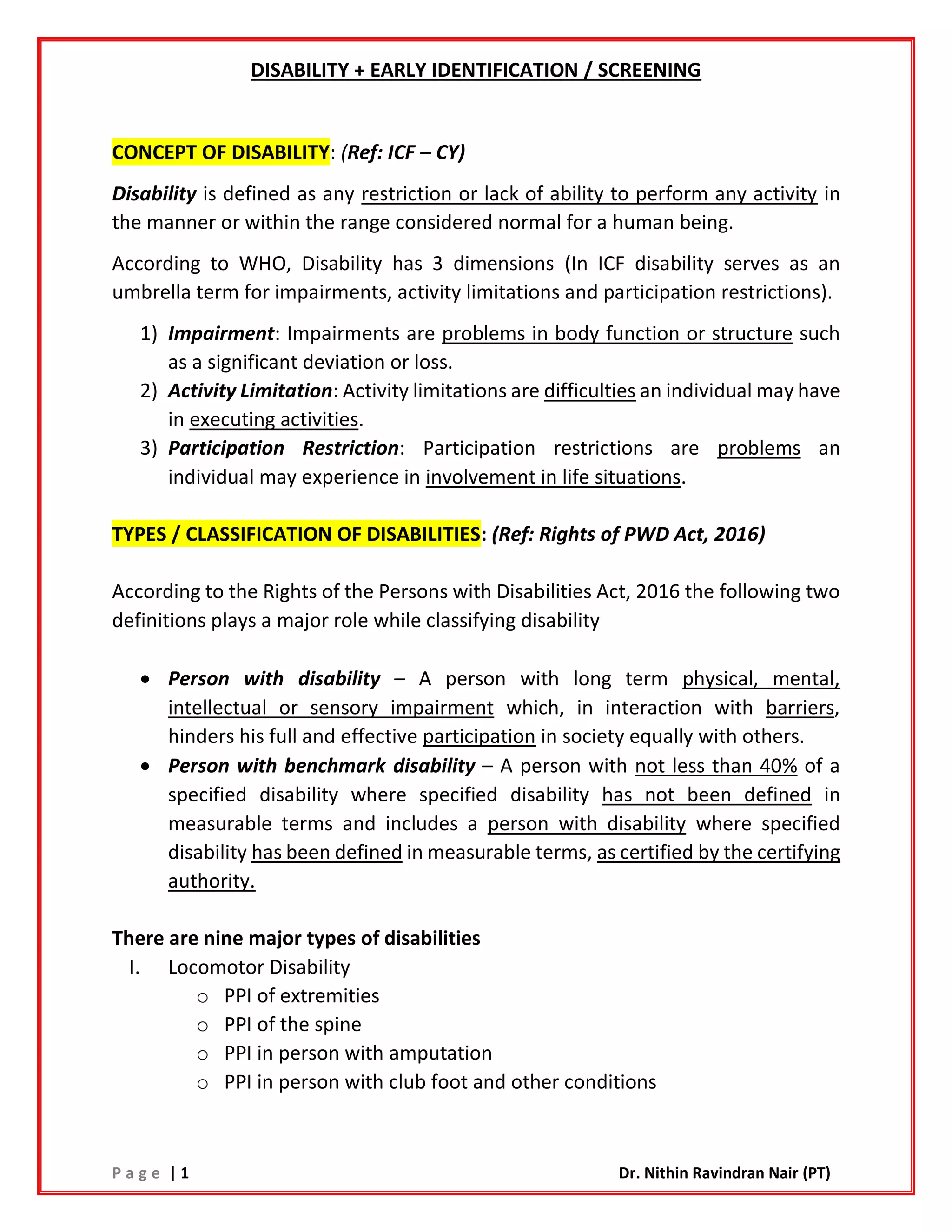 Disability | PDF
