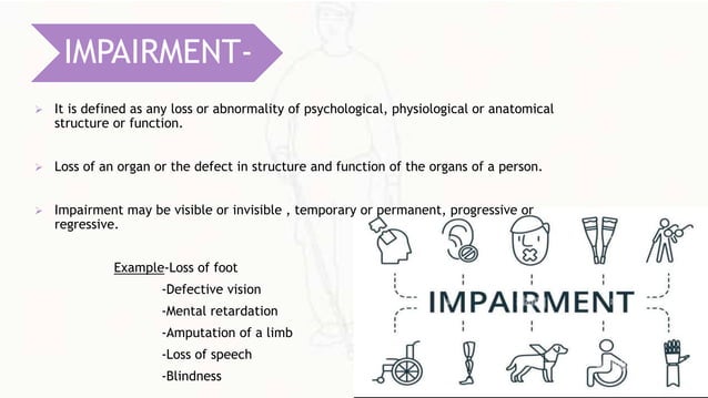 Disability ,Impairment and handicap | PPTX | Physical Therapy | Wellness