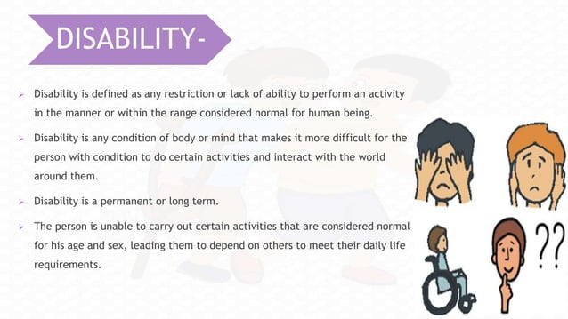 Disability ,Impairment and handicap | PPTX | Physical Therapy | Wellness