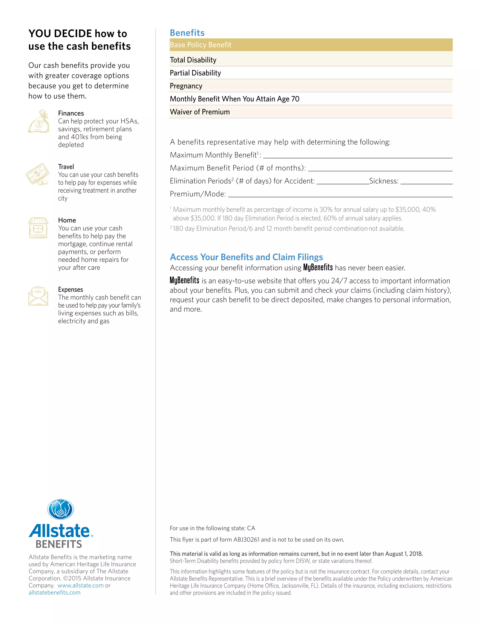 Disability Insurance from Allstate Benefits | PDF | Government Support ...