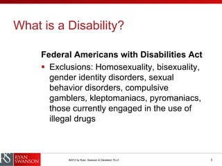 Disability Accomodation: A Practical Approach 2012 | PPTX | Medical Health