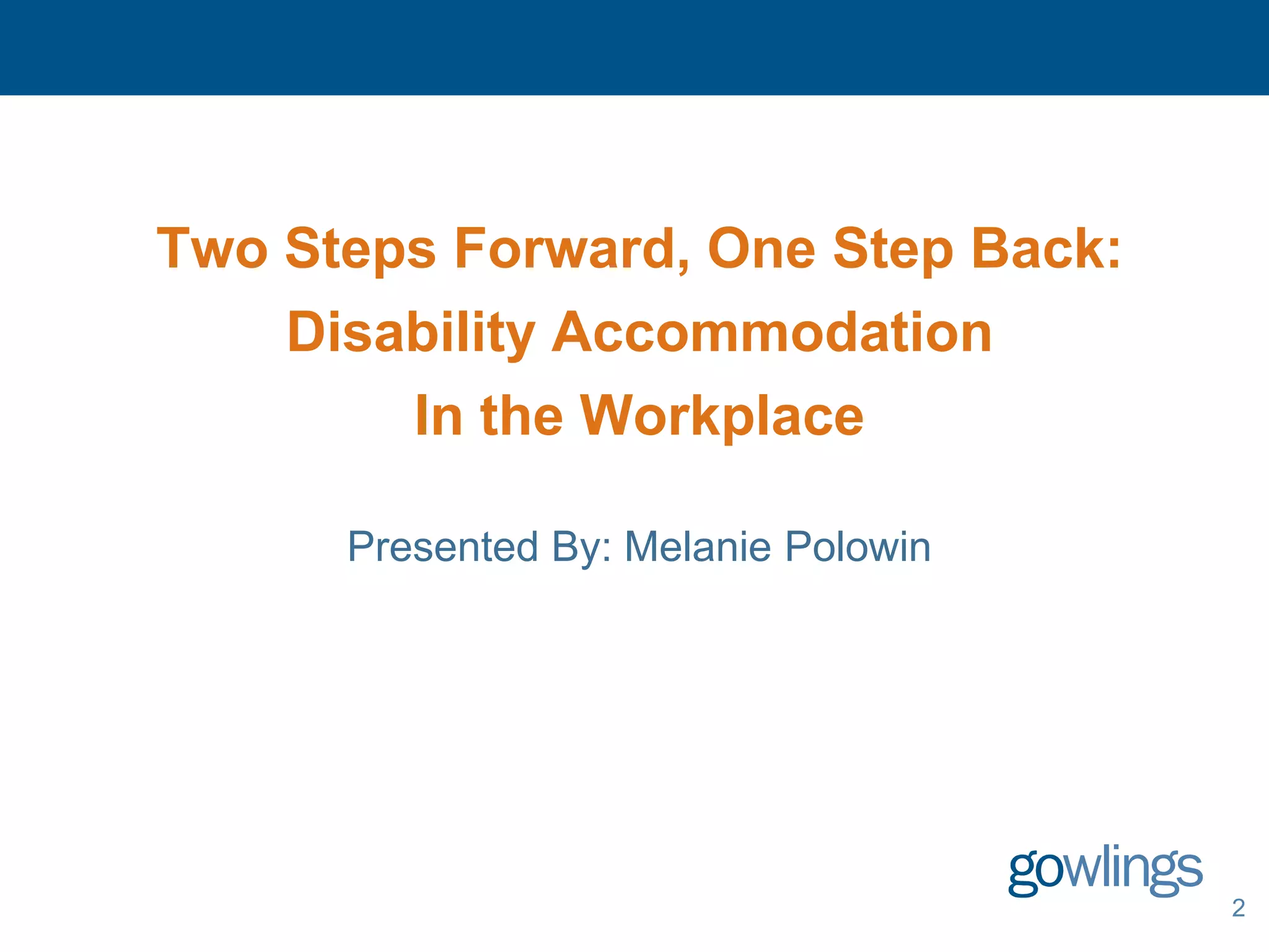 Disability Accommodation in the Workplace | PDF