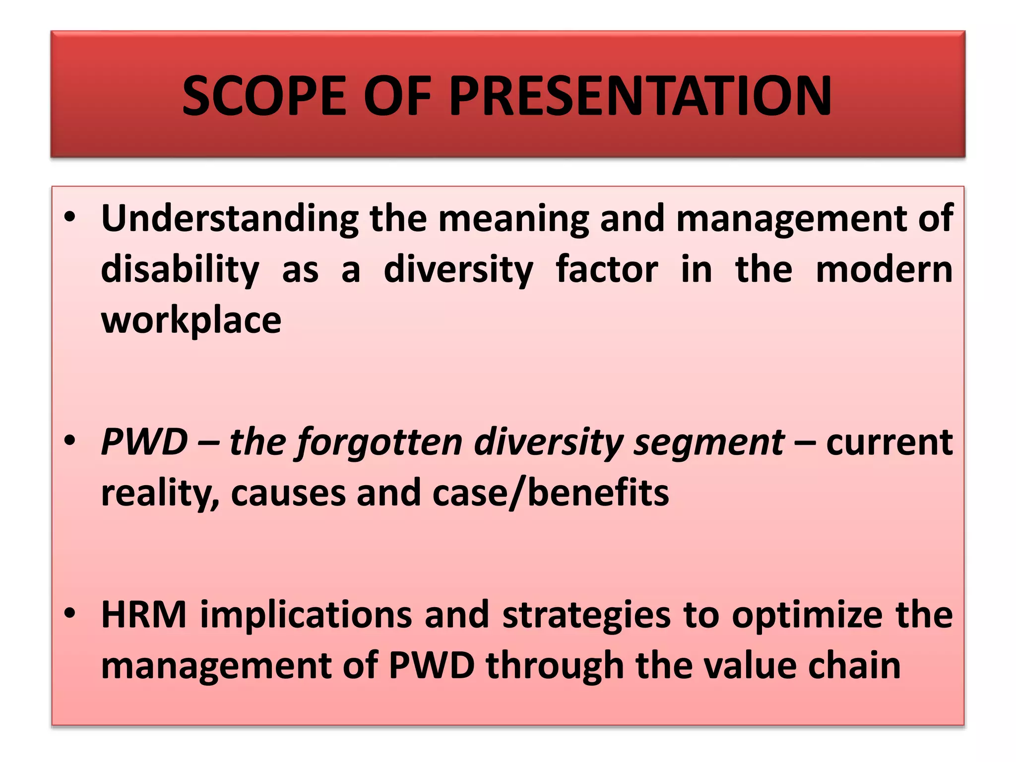 Disability as a Diversity Factor_Implications for HRM practices | PPT