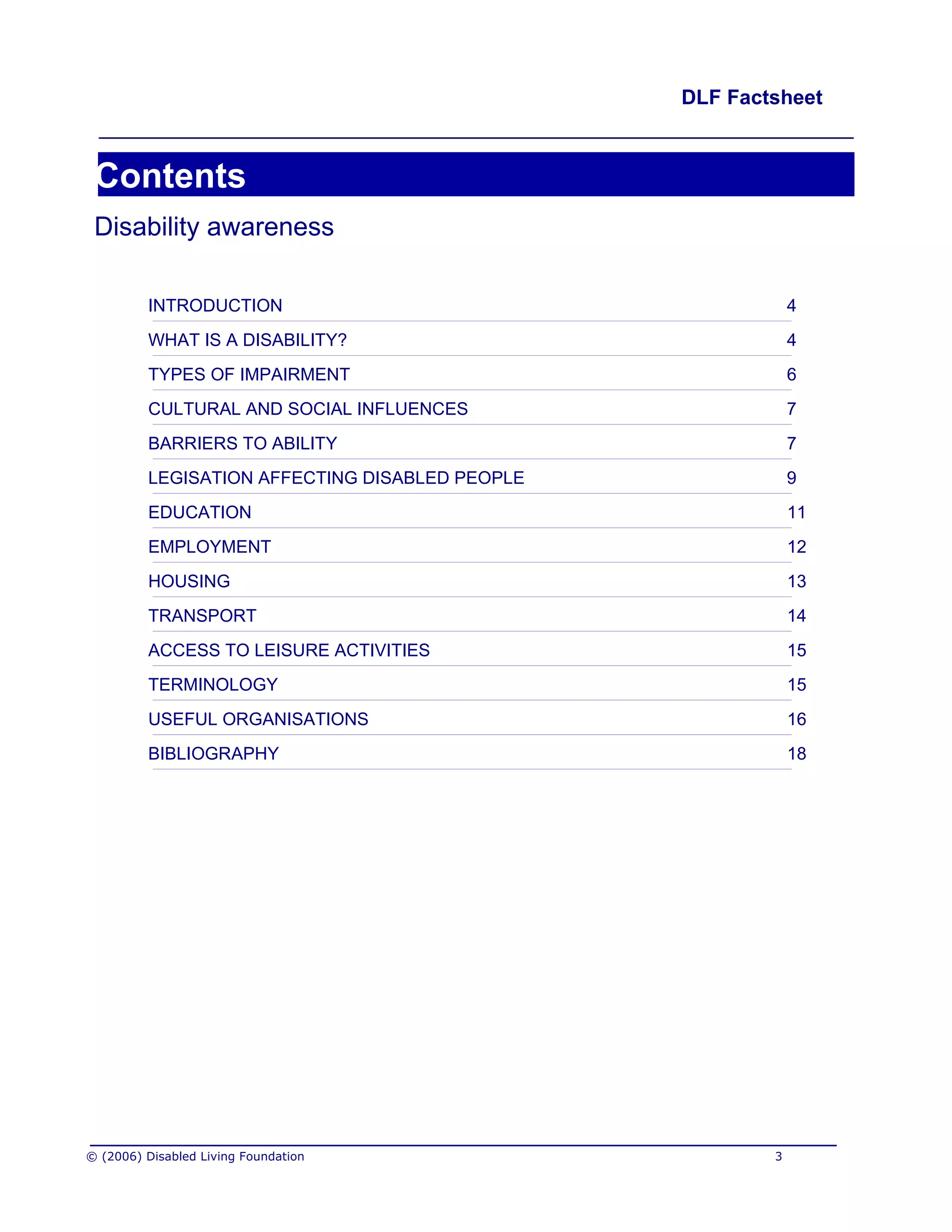 Disability Awareness | PDF