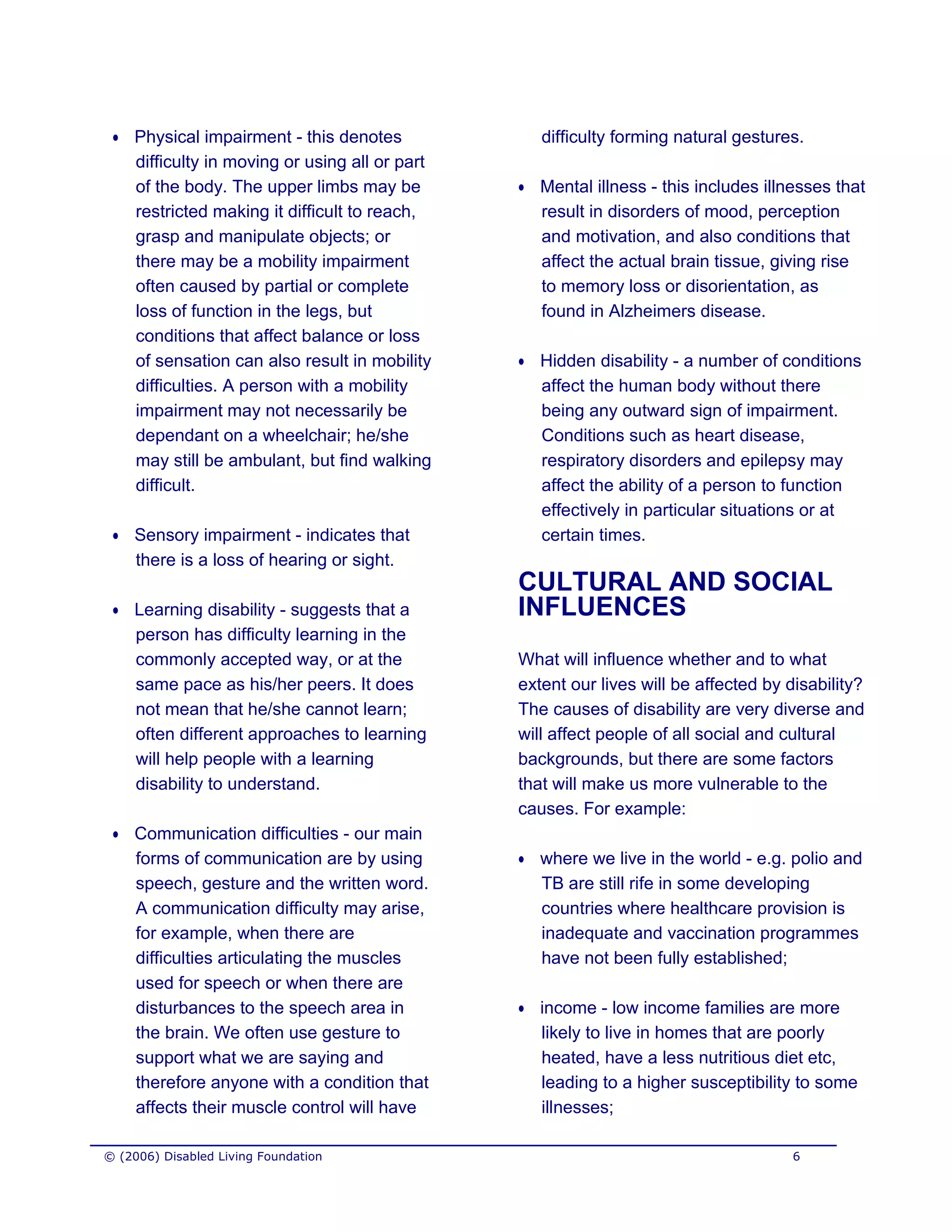 Disability Awareness | PDF