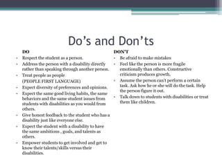 Disability Awareness And Your Role As An RA | PPT