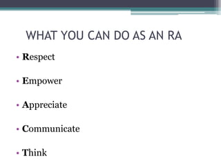 Disability Awareness And Your Role As An RA | PDF