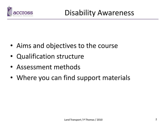 Disability awareness pt version | PPTX