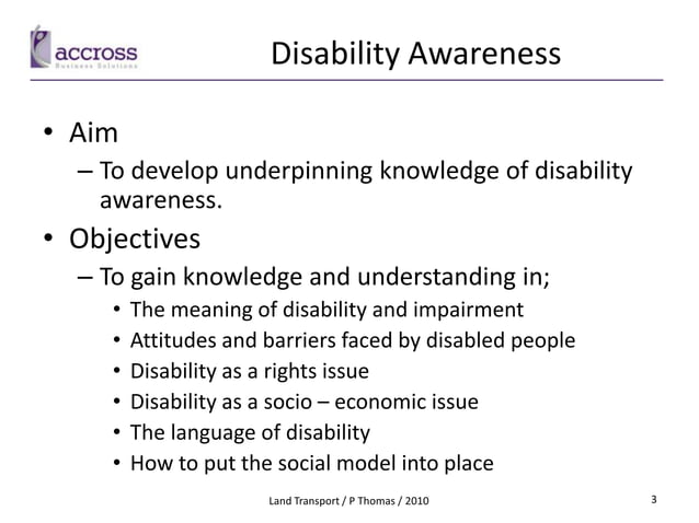 Disability awareness pt version | PPTX