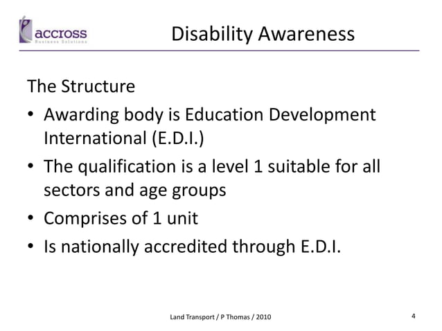 Disability awareness pt version | PPTX