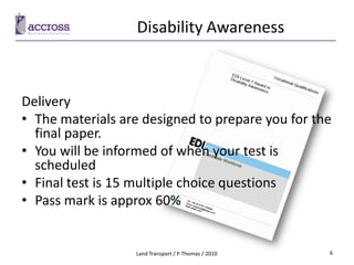 Disability awareness pt version | PPTX