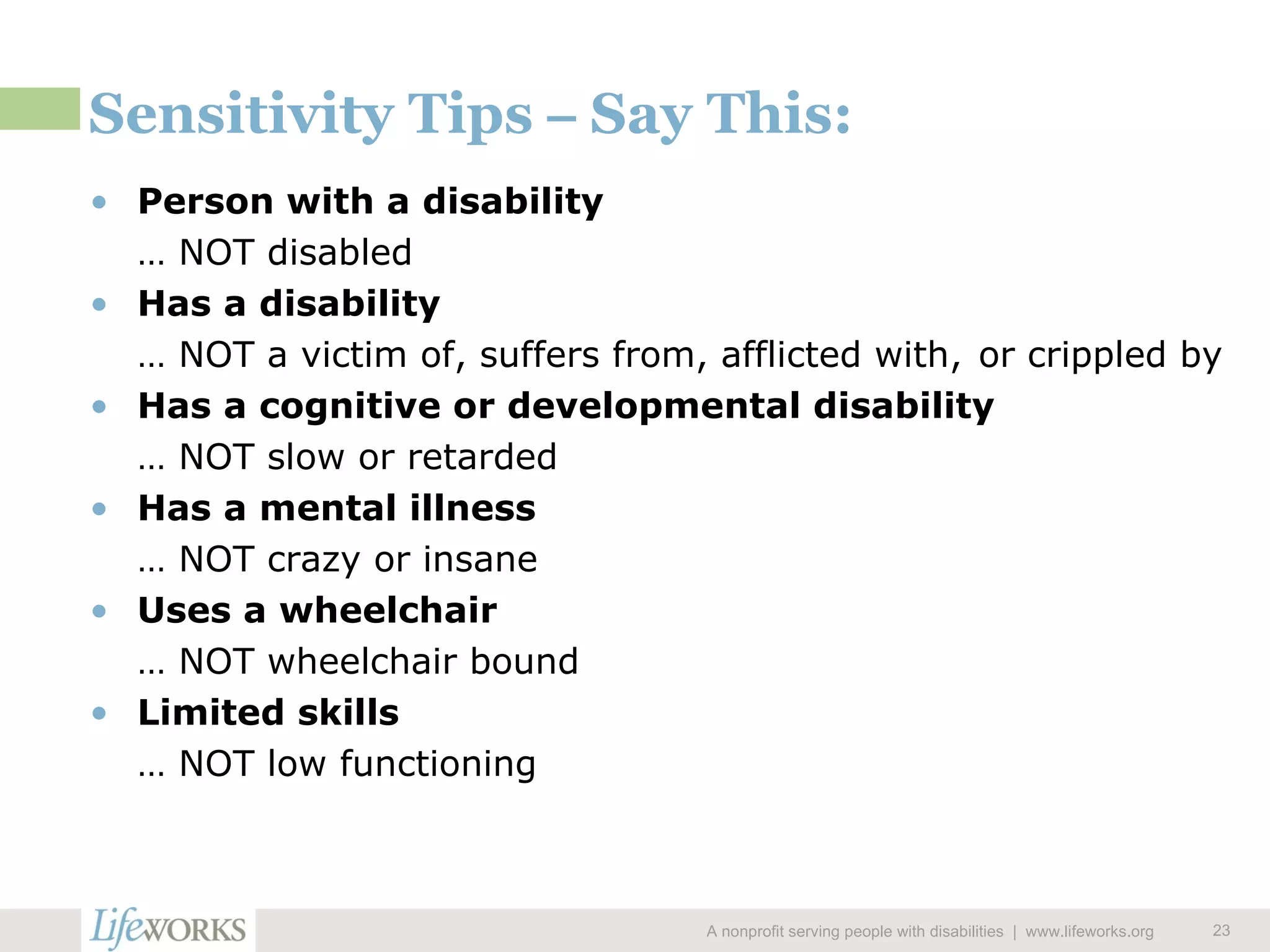 Disability Awareness Training | PPT
