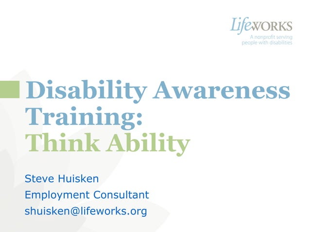 Disability Awareness Training | PPT