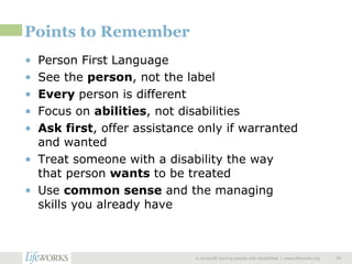 Disability Awareness Training | PPT