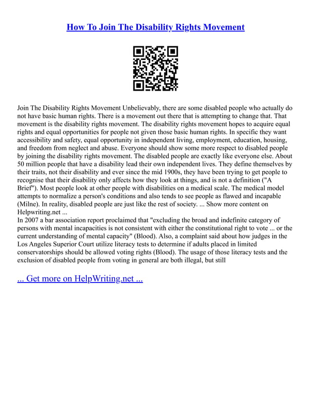 Disability Civil Rights | PDF