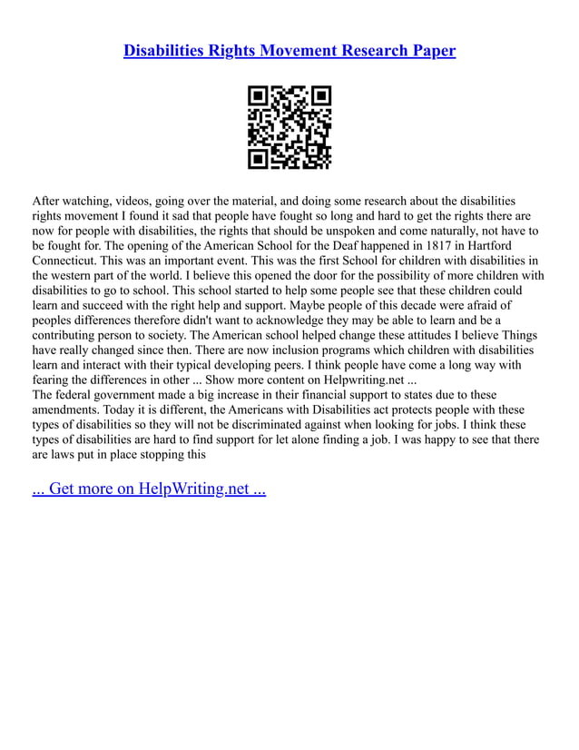 Disability Civil Rights | PDF