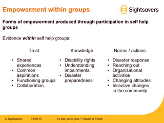 Disability disasters and empowerment | PPT