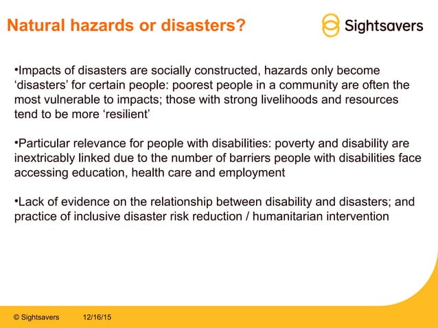 Disability disasters and empowerment | PPT