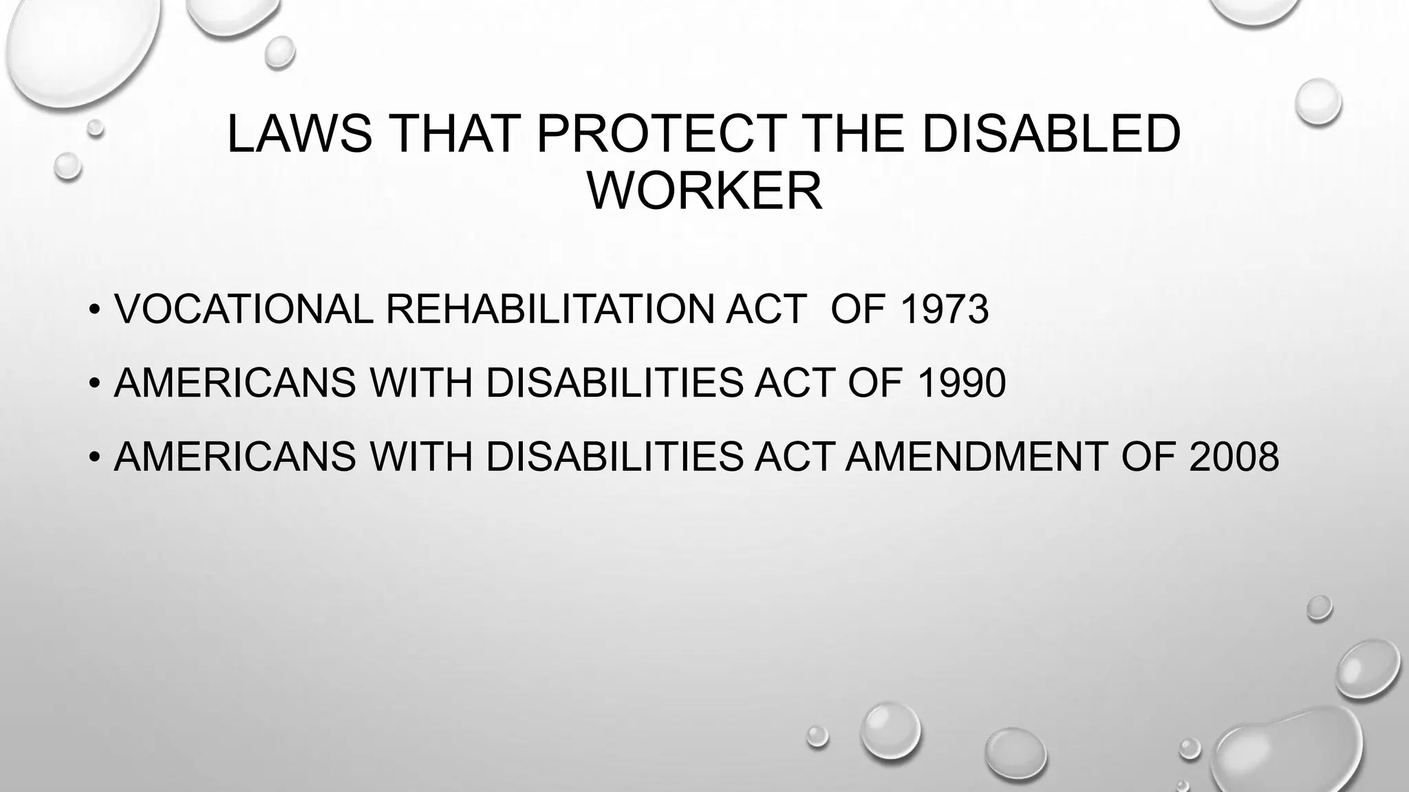 Disability in the workplace | PPTX