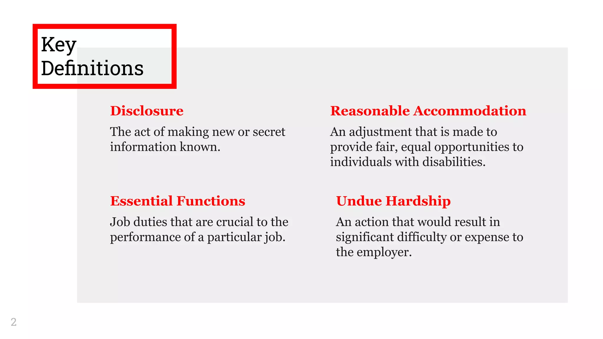 Disability Disclosure | PDF