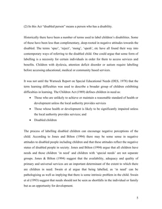 Disability Essay | PDF