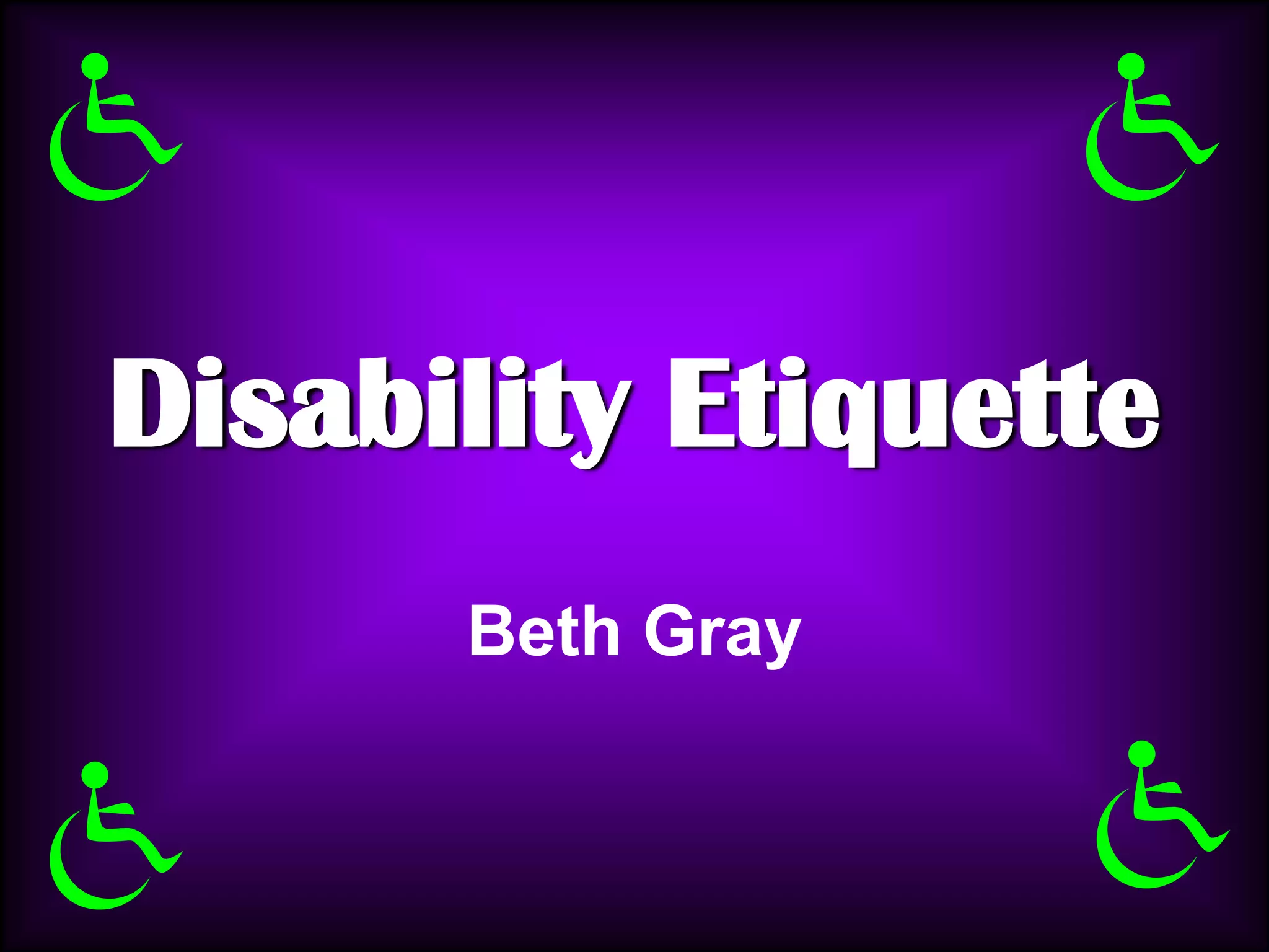 Disability Etiquette | PPTX