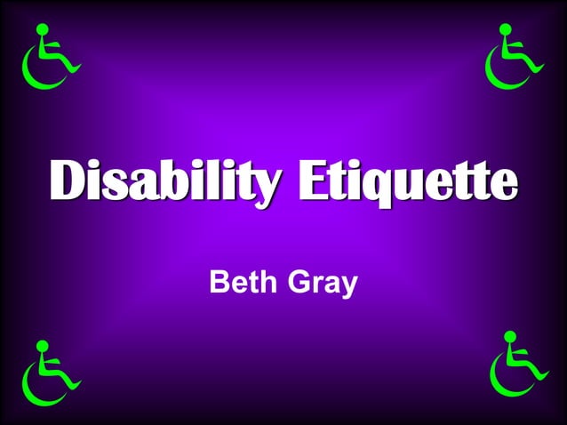 Disability Etiquette | PPTX