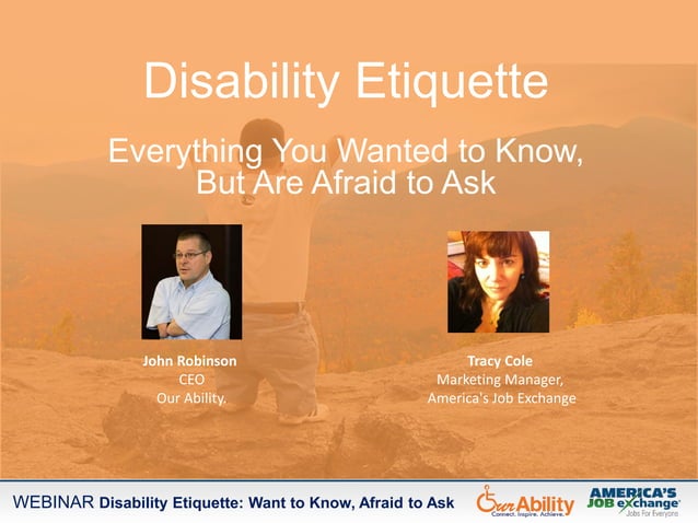 Disability Etiquette: Everything You Wanted to Know, But Are Afraid to ...