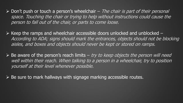 Disability Etiquette | PPTX | First Aid | Injuries