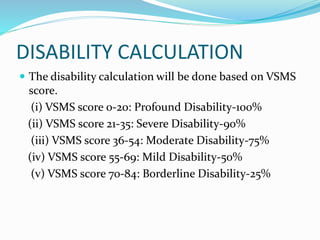 Disability evaluation in intellectual disability and in specific | PPTX