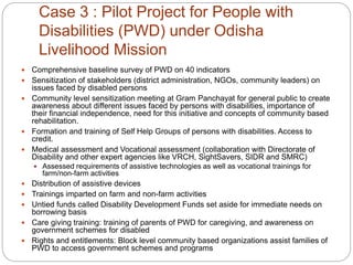 Disability inclusion in agriculture based livelihood programs | PPTX