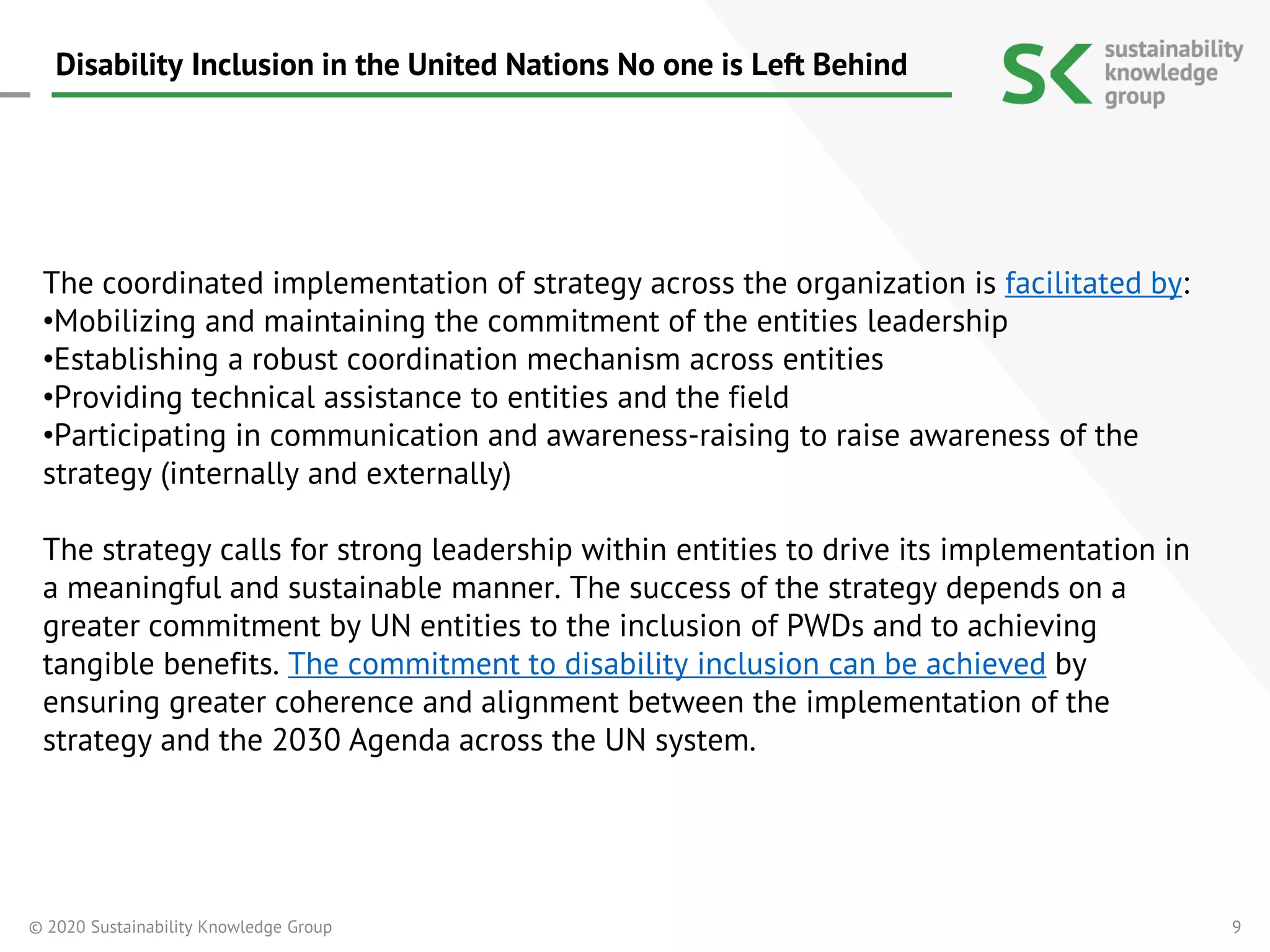 Disability Inclusion in the United Nations: No one is Left Behind | PPT