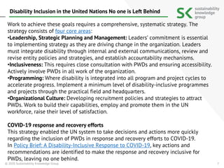 Disability Inclusion in the United Nations: No one is Left Behind | PPT