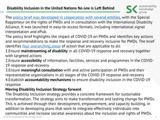 Disability Inclusion in the United Nations: No one is Left Behind | PPT