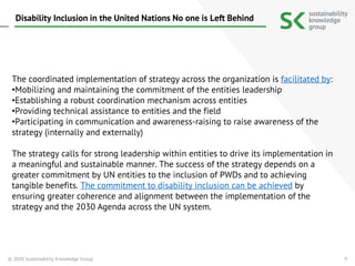 Disability Inclusion in the United Nations: No one is Left Behind | PDF