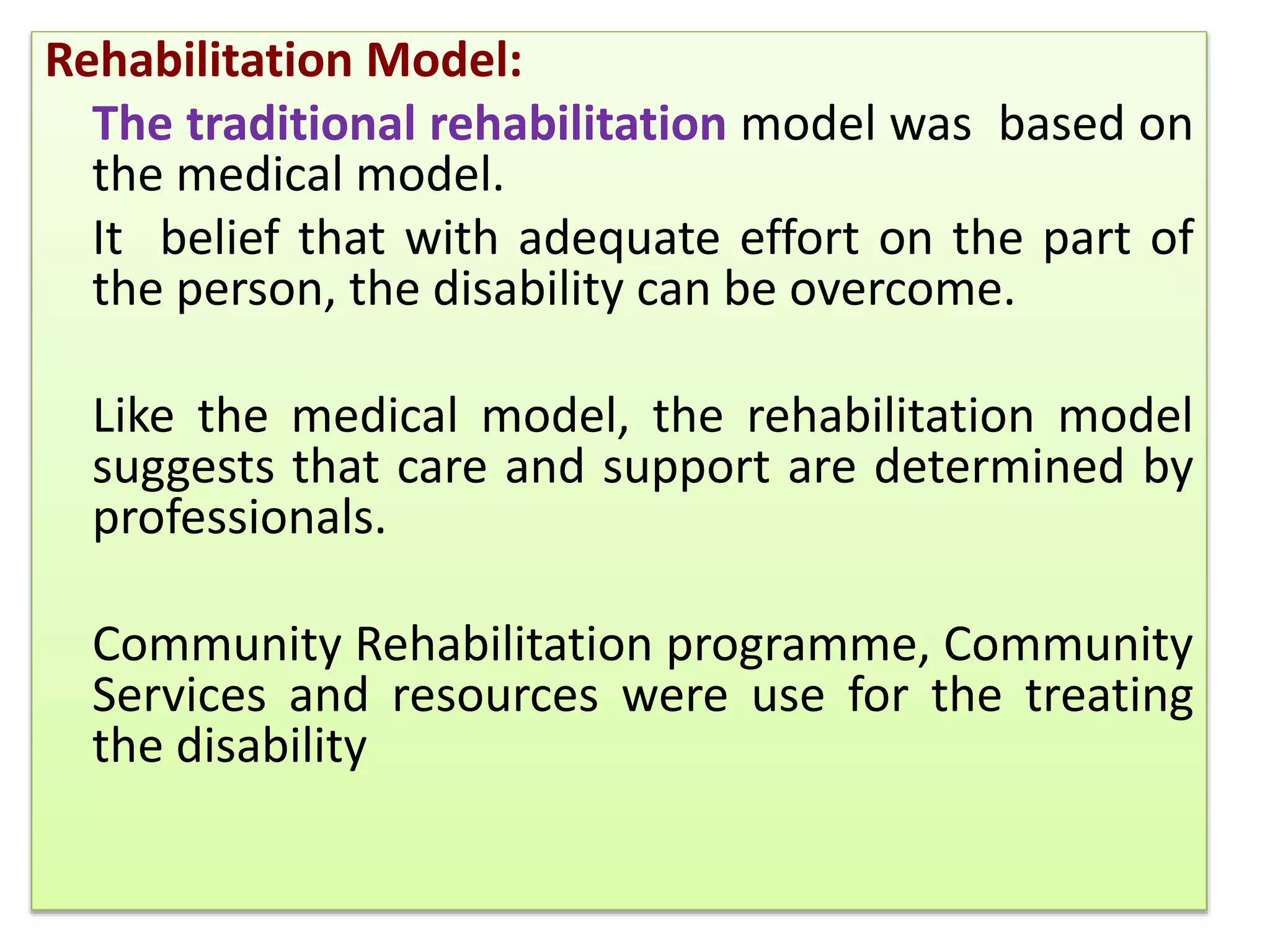 Disability in India & Model of Disability | PPTX
