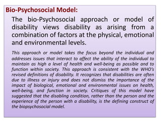 Disability in India & Model of Disability | PPTX