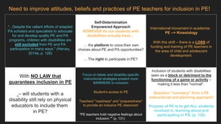 Disability in pe (presentation version) | PPTX