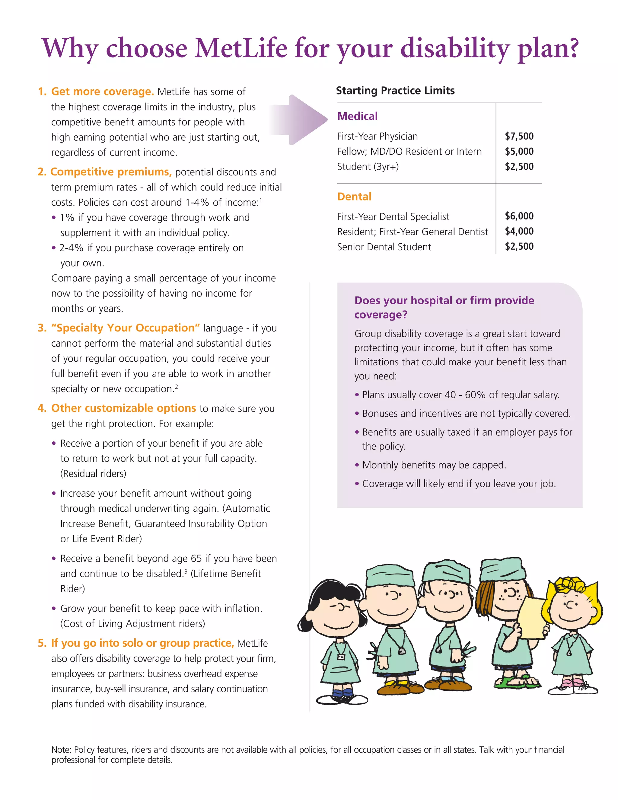 Disability insurance brochure for fellows | PDF