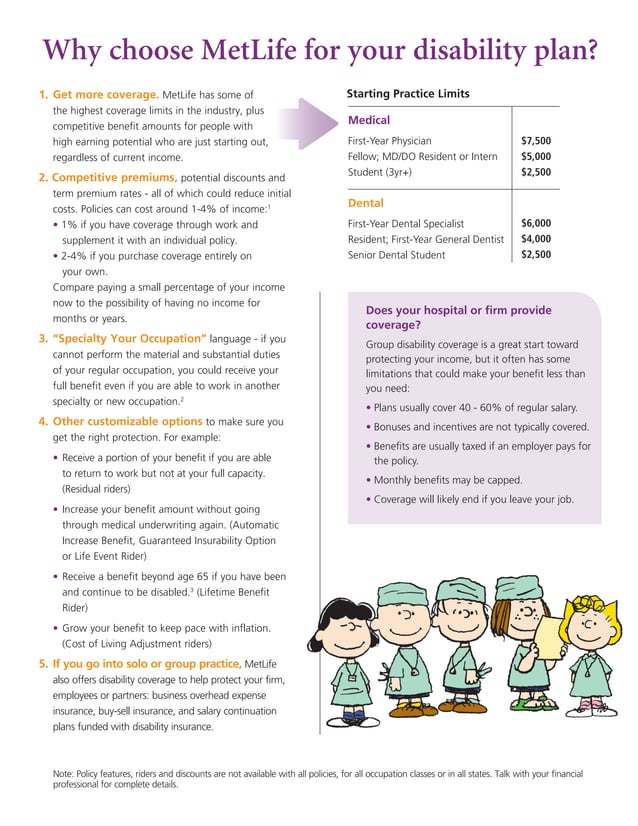 Disability insurance brochure for fellows | PDF